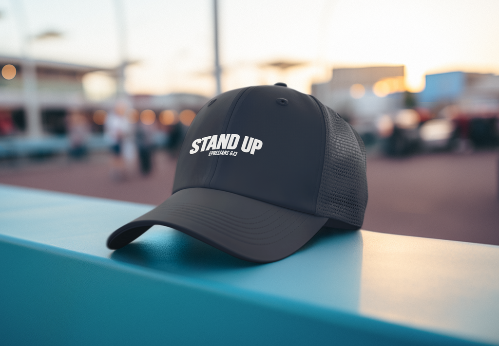Stand Up Christian Snapback Trucker Hat – Ephesians 6:13 Bible Verse F ...